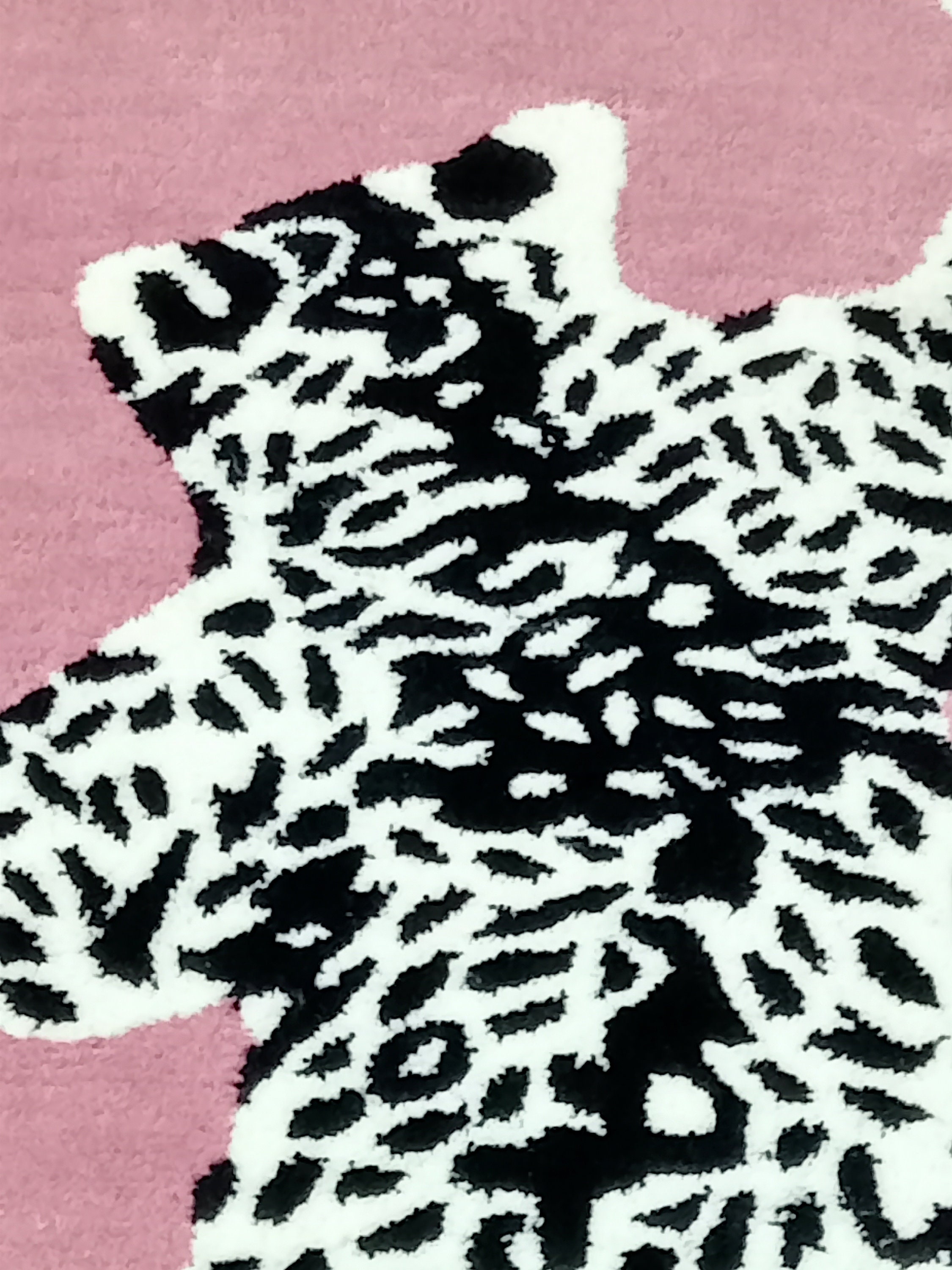 Pink Leopard Rug,hand Tufted Rug.leopard Print Rug. Pink Leopard Rug ...