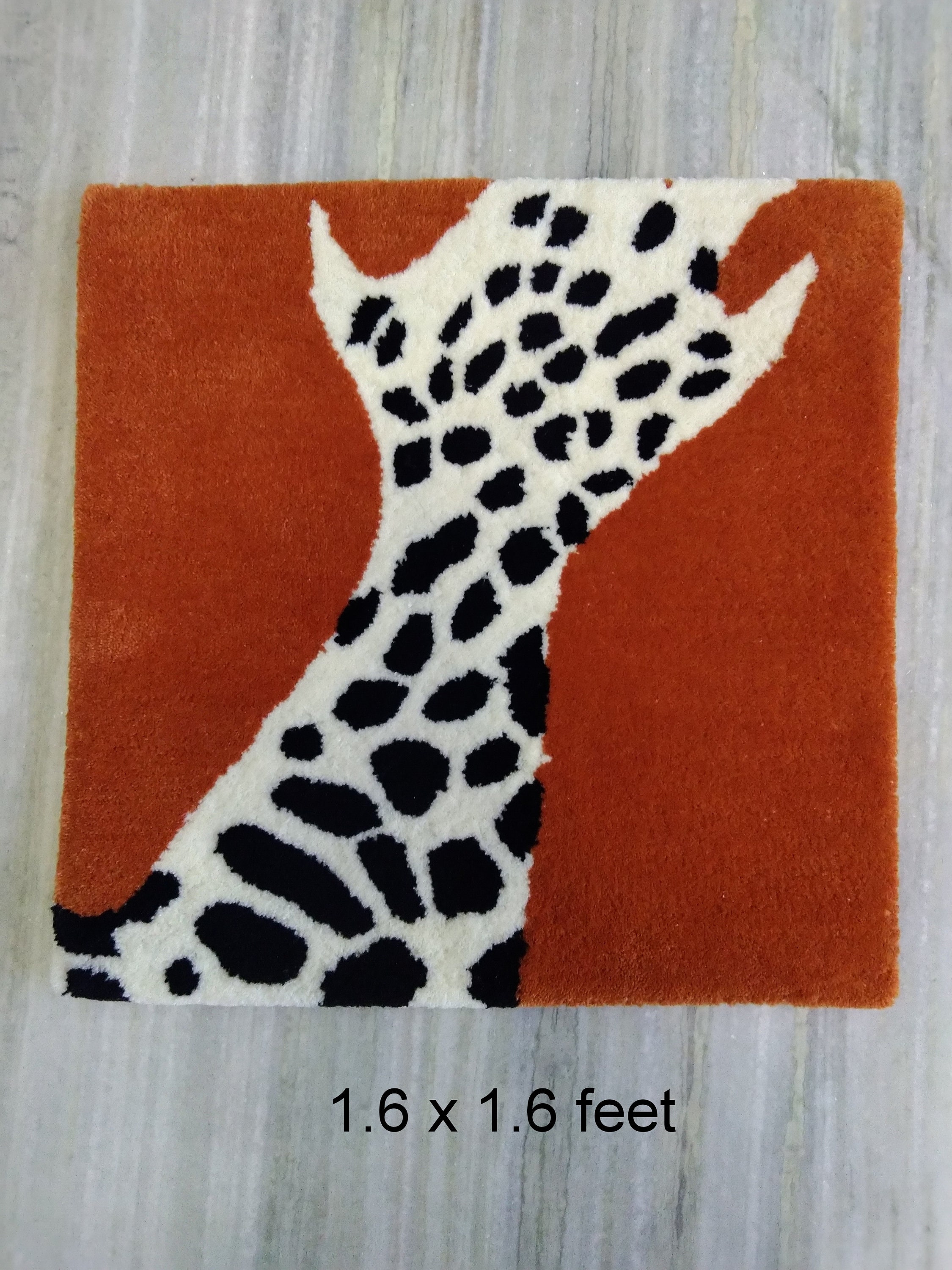 Luxury Leopard Rug,hand Tufted Rug.leopard Print Rug. Orange Rug,kids ...