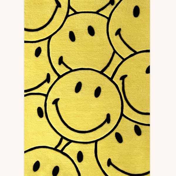 Smiley Face Rug - Etsy