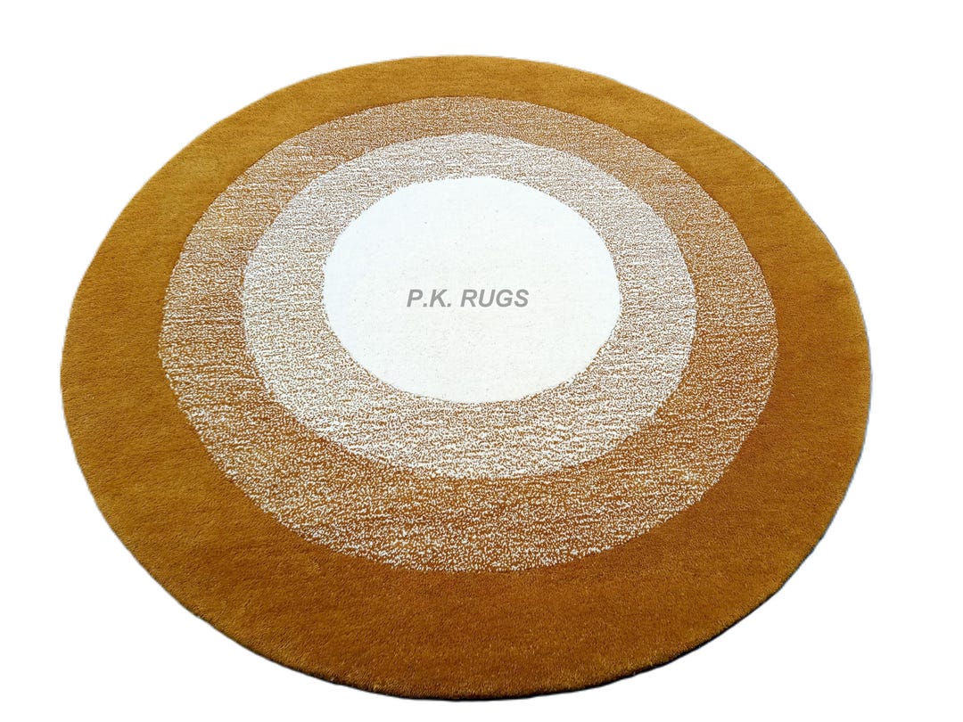 Moroccan Round Exclusive High-pile Hand Tufted Rug All Cut Pile Rug ...