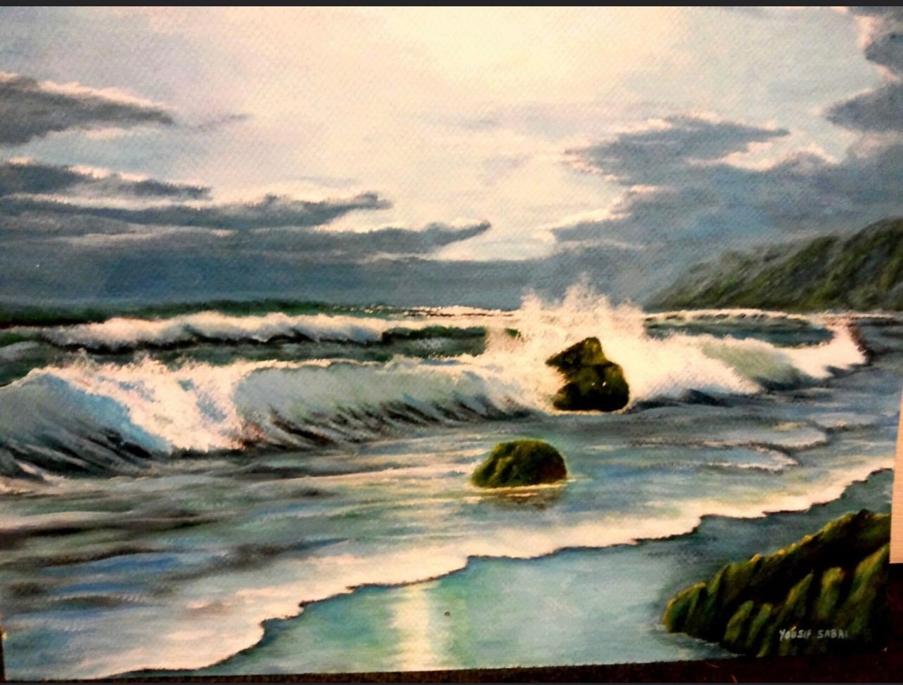 Ocean Waves Acrylic Painting - Etsy