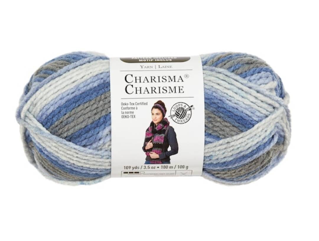 Charisma Yarn, Color Cornflower, 109 Yards, Loops and Threads ...