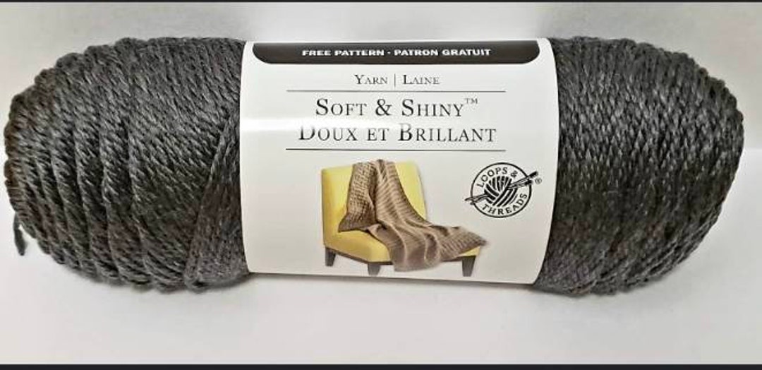 Soft and Shiny Yarn, Color- Midnight Owl, 207 Yards, Loops and Threads ...