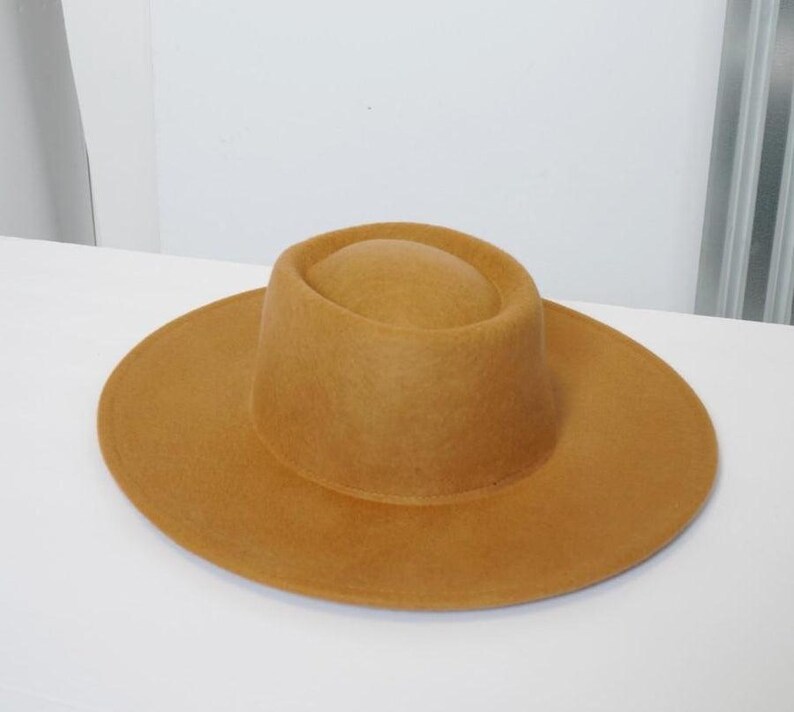Cognac Boater Fedora Hat - Etsy