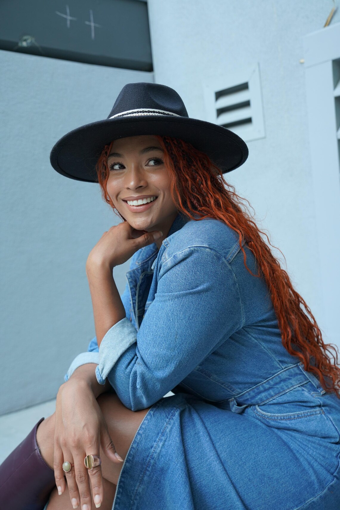 Black Val Diamond Fedora Hat With Band Details, Big Wide Brim Fedora ...