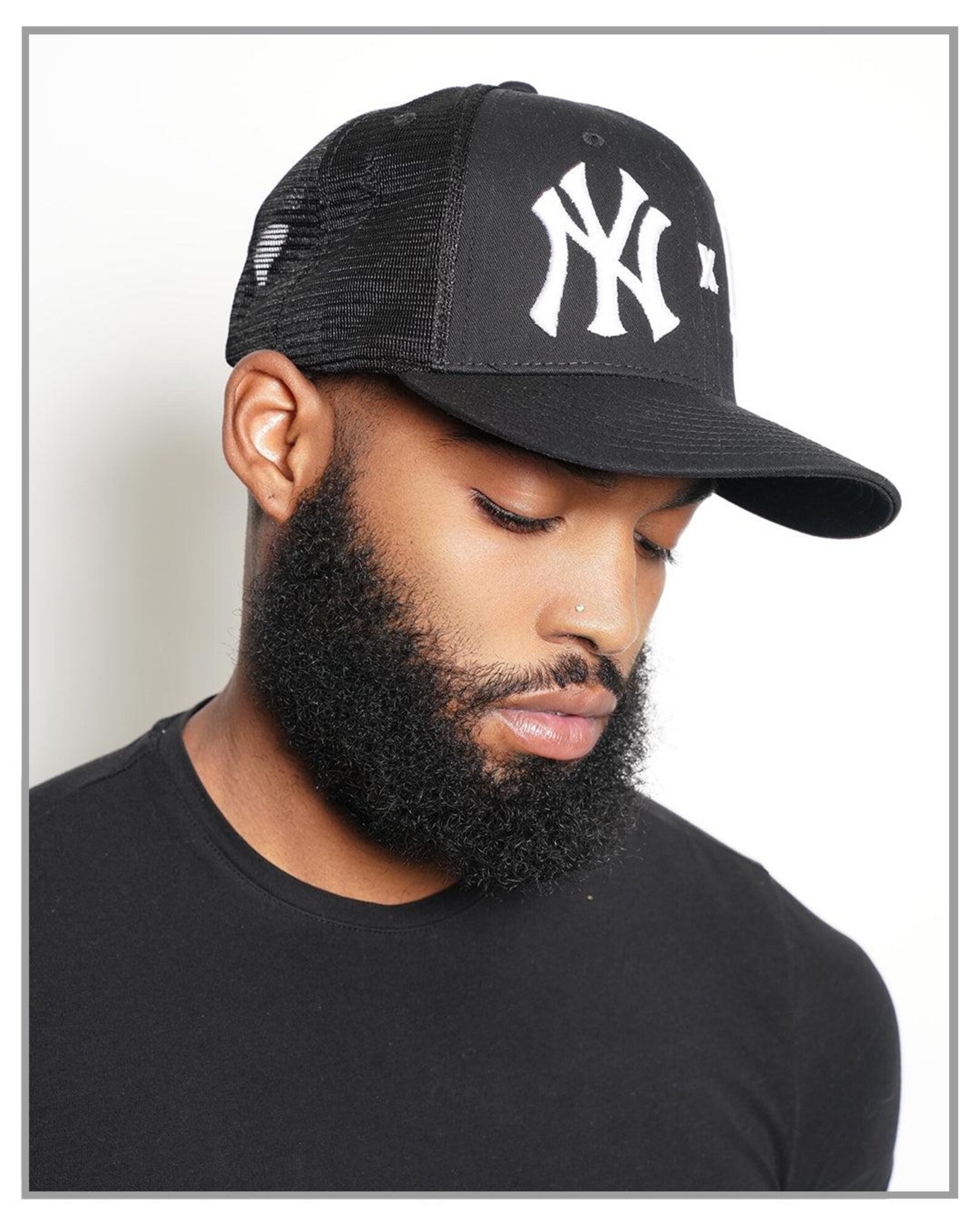 NY X LA Black Trucker Hat, Baseball Hats for Women and Men Dad Cap Hats ...