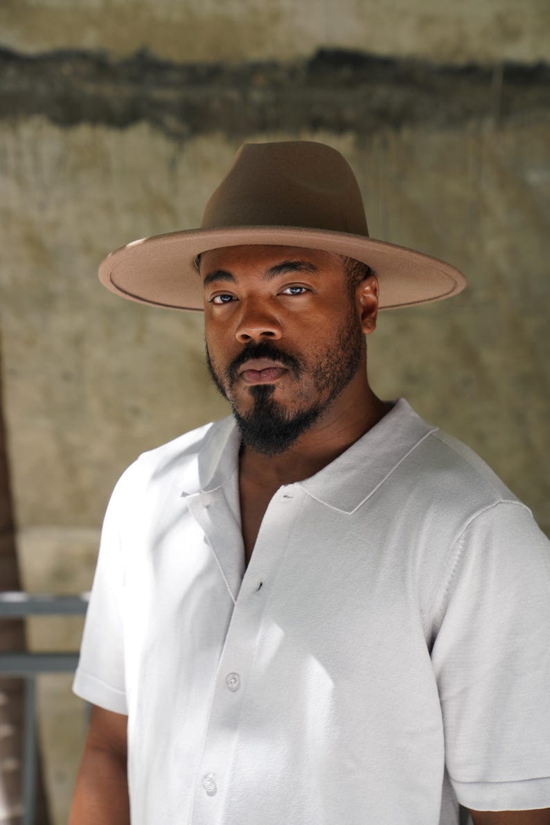 Everyday Basic Brown Wide Brim Fedora Hat for Men and Women - Etsy