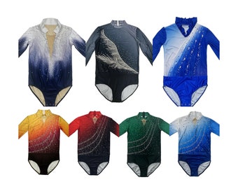 Mens Boys Customized Costume/ Figure Skating/ Ice Dance/ Leotard ...