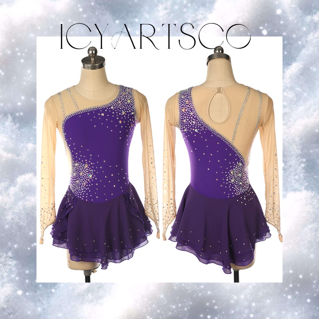 Ice Skating Dress “purple Rain“ - Etsy