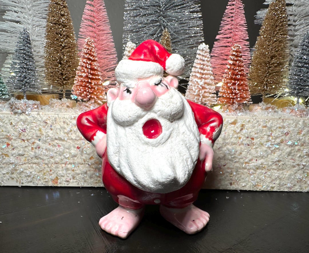 Vintage Santa Figure, Vintage Christmas Collectibles, Angry Santa - Etsy