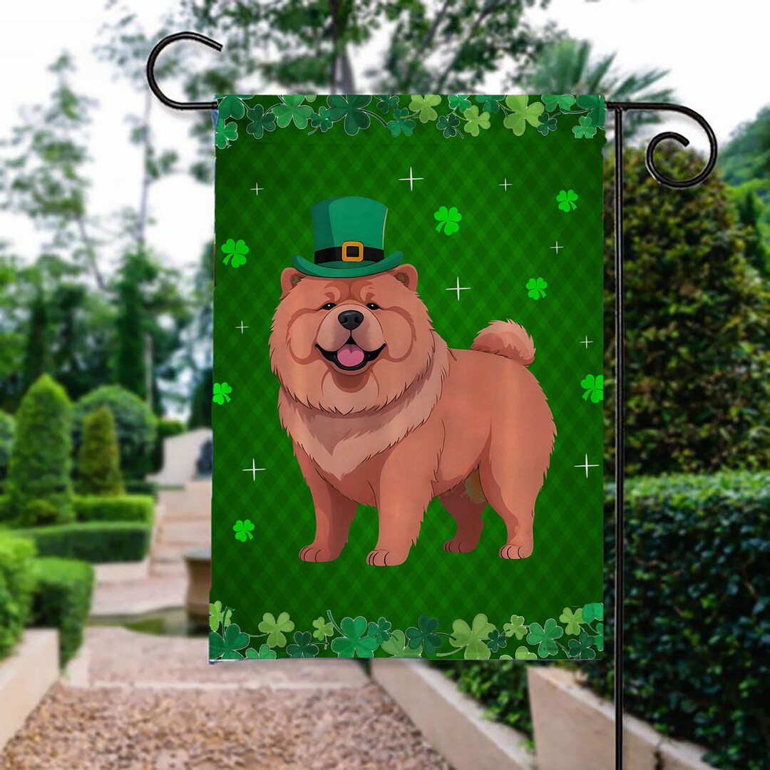 Chow Chow Dog St Patrick's Day Flag, Chow Chow Patrick's Day Flag ...