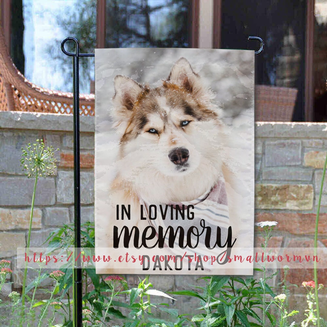 RIP Pet Yard Flag, Dog Memorial Yard Flag, Pet Loss Garden Flag, Pet ...