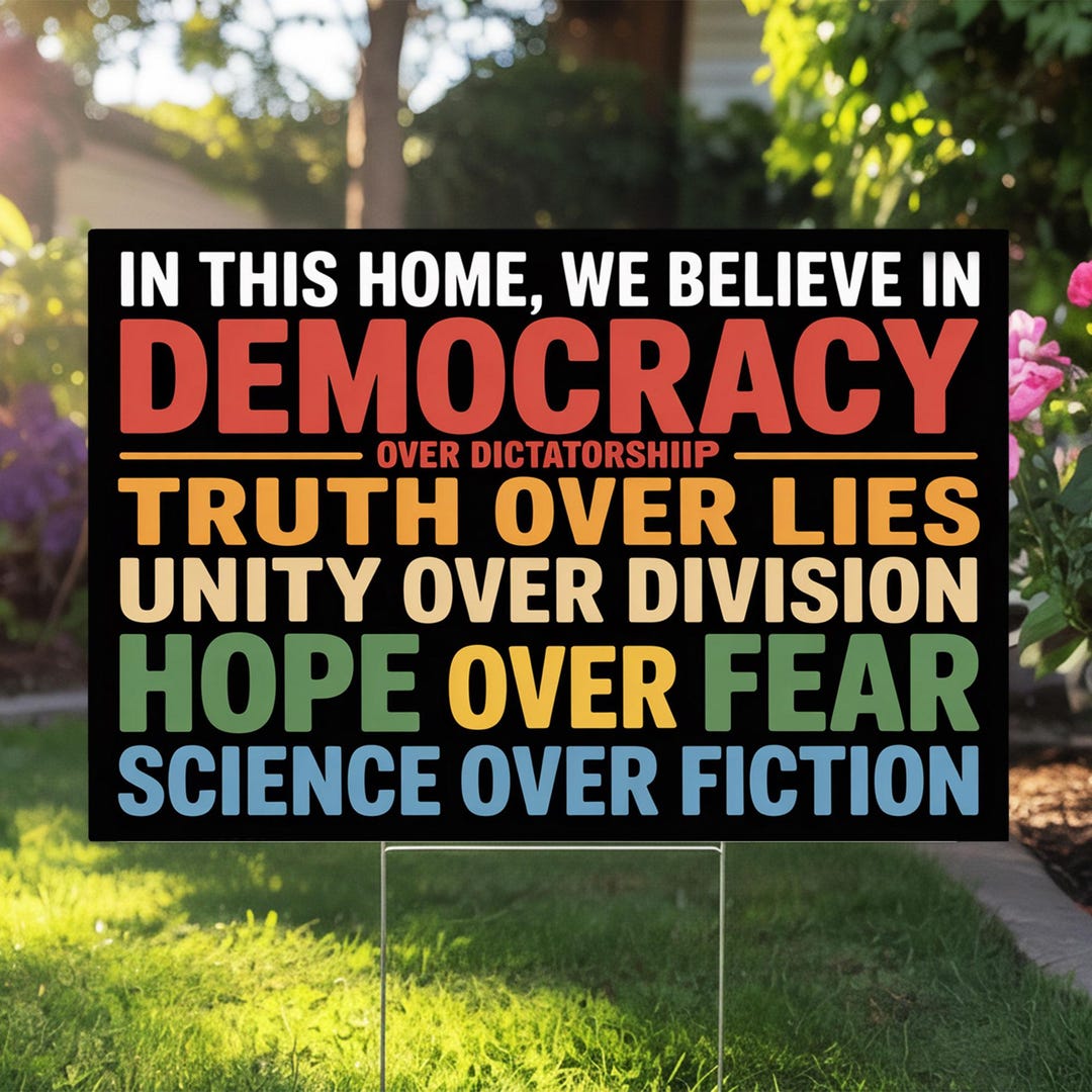 In This Home We Believe in Yard Sign, Social Justice Lawn Decor ...