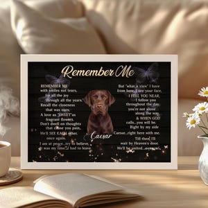 Remember Me Pet Memorial Canvas, Personalized Memorial Canvas Prints ...