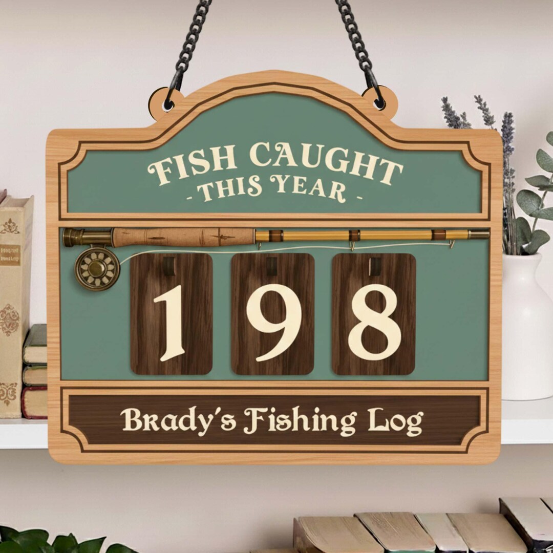 Personalized Angler Milestone Tracker Sign, New Species Caught This ...