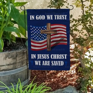 In God We Trust Flag, Lords Prayer Yard Decor, Jesus Lawn Sign ...