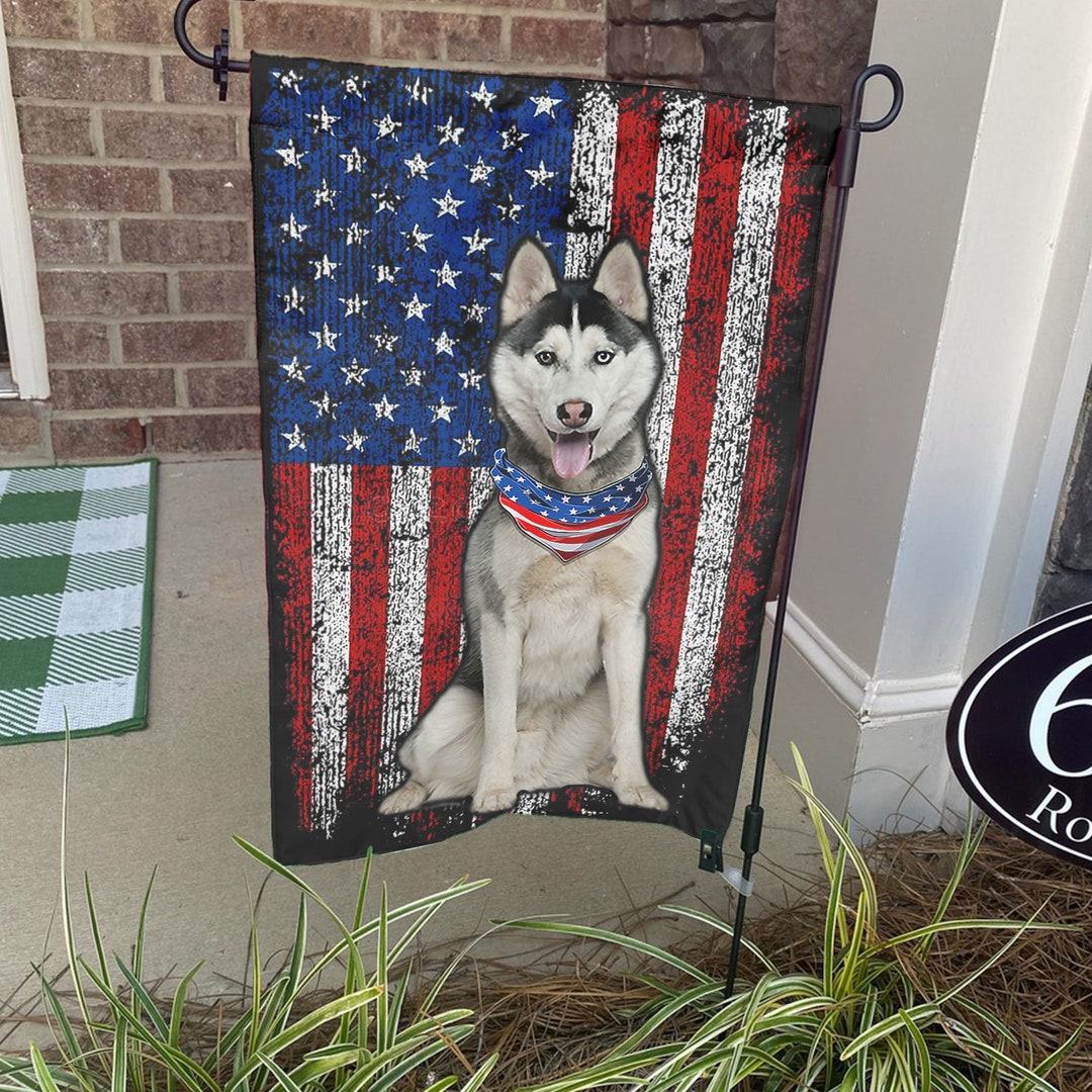 4th of July Siberian Husky Dog Patriotic American Flag, Dog Lover Gift ...