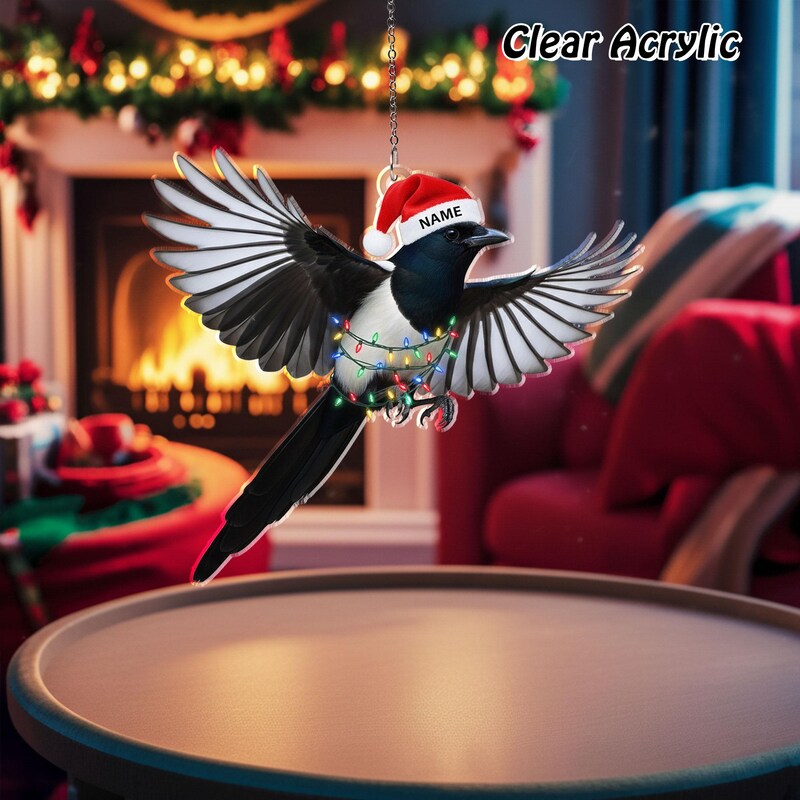 Magpie Ornament - Etsy