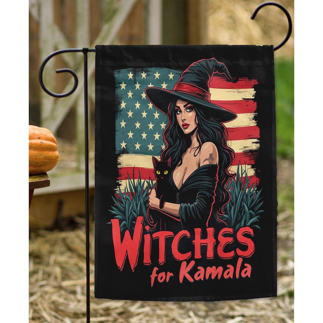 Witches for Kamala Flag, Kamala Harris 2024 Flag, Vote 2024, Halloween ...