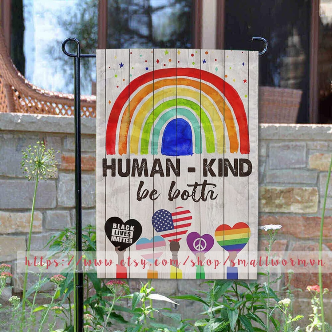 Human Kind Welcome Flag, in This House We Believe Black Lives Matter ...