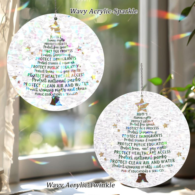 Protect Democracy Christmas Tree Ornament, Social Justice Holiday ...