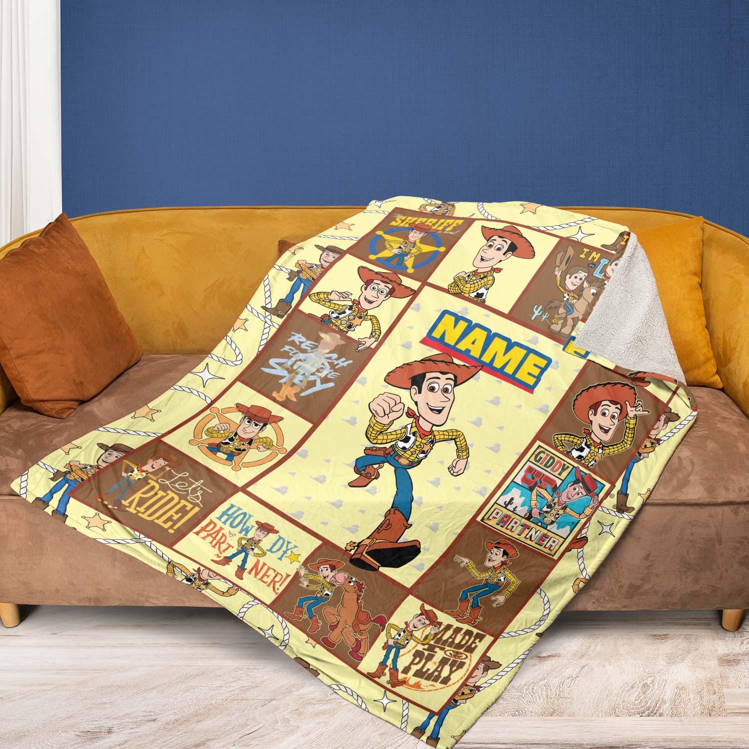 Personalized Woody Sheriff Blanket, Toy Story Woody Blanket, Woody ...