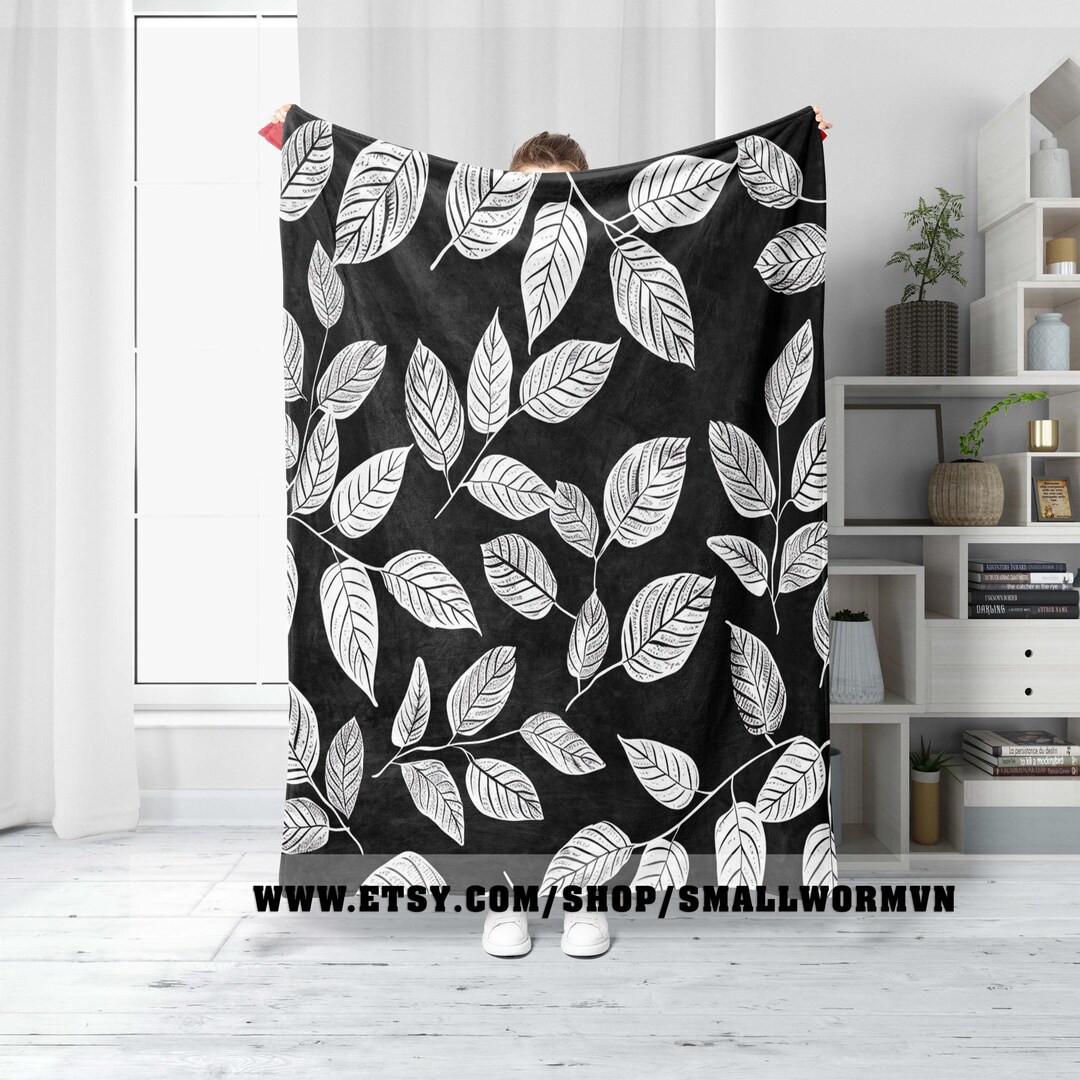 Seamless Maple Leaf Woven Blanket, Comfortable Blankets for Bed ...