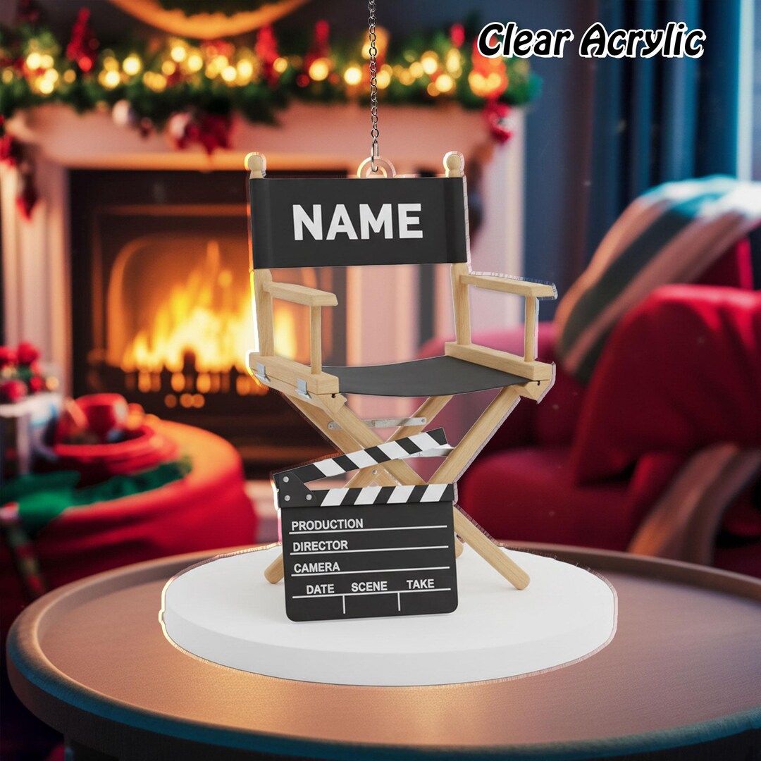 Directors Chair Ornament, Personalized Unique Xmas Present, Film Movie ...