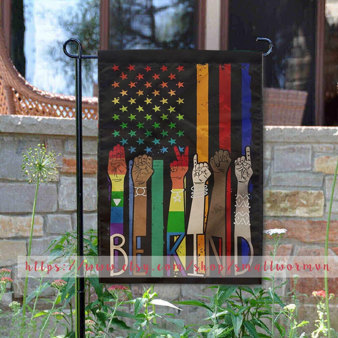 Be Kind Outdoor Flag, in This House We Believe Flag, USA Black Lives ...