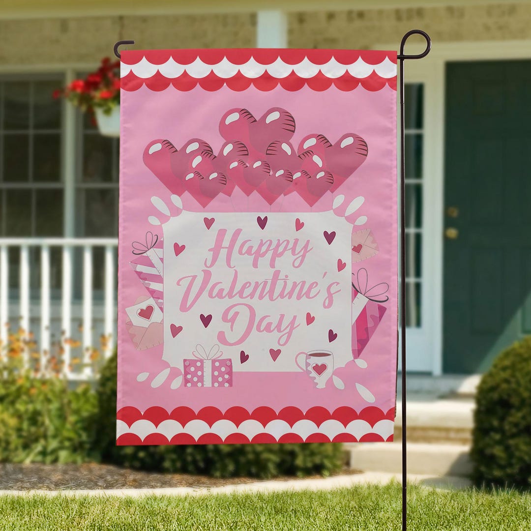 Happy Valentine's Day Flag, Kids Wife Love Funny Valentine's Day Flag ...