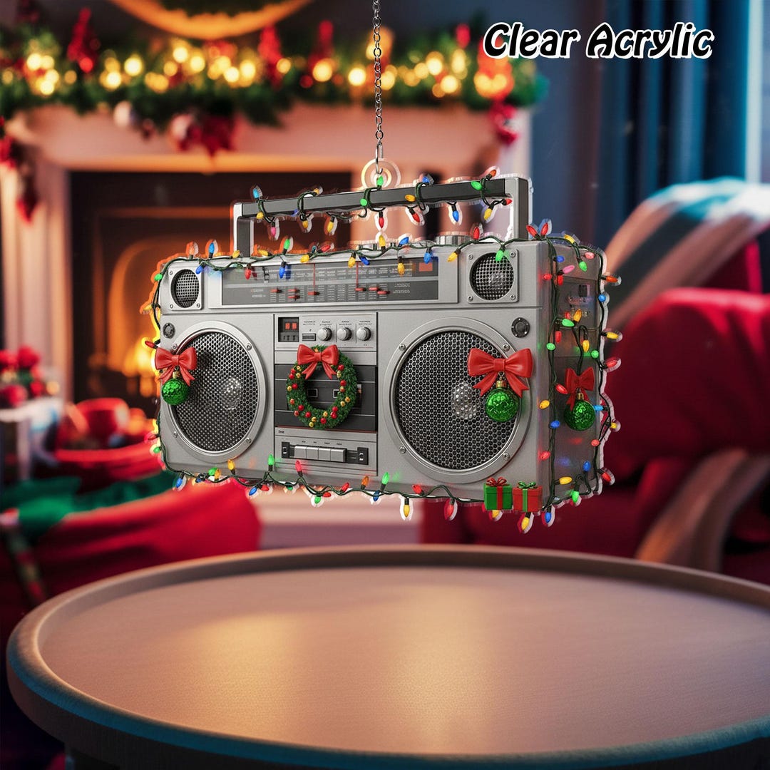 Cassette Christmas Ornament, Custom 2D FLAT Keepsake, Retro Music ...