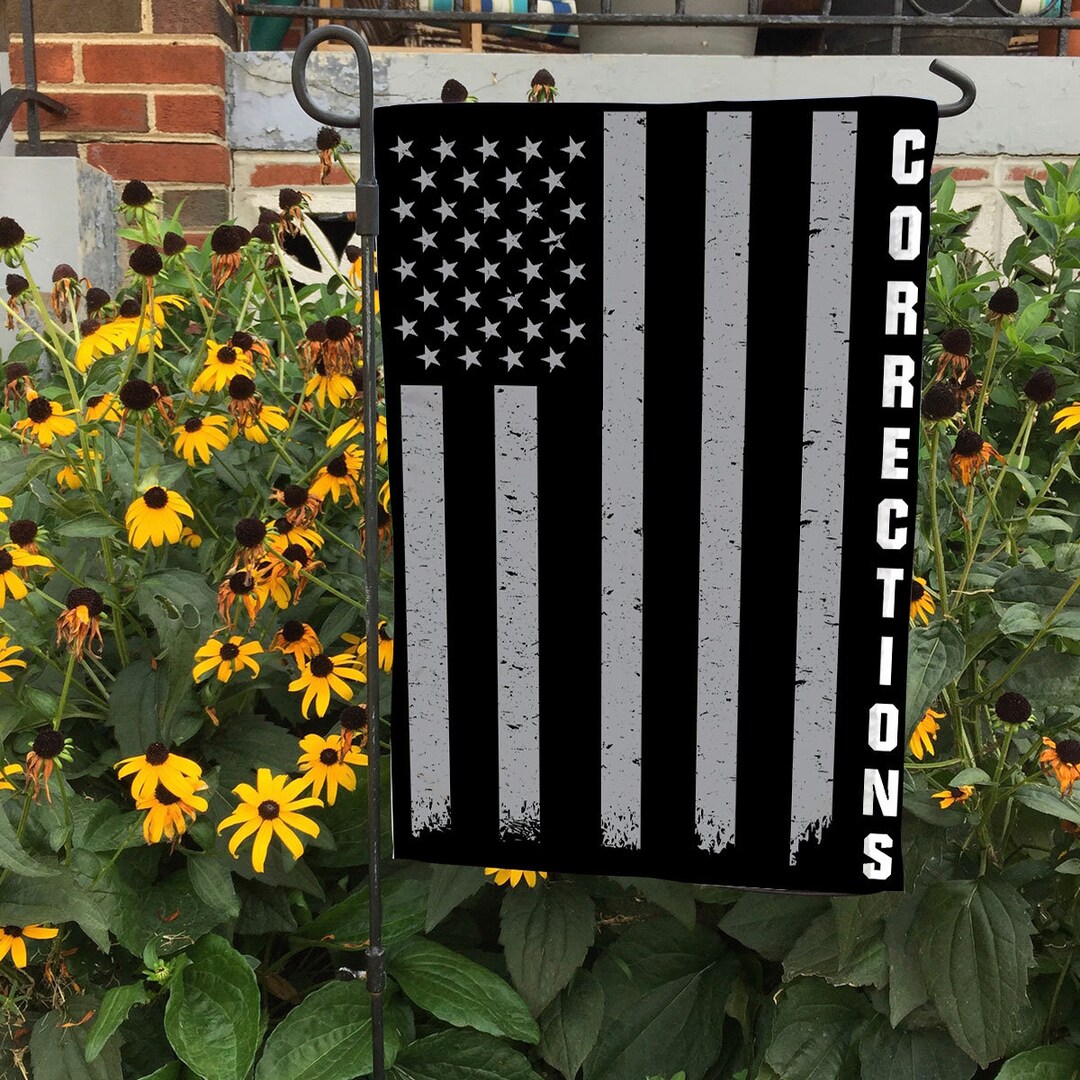 Thin Silver Line correction Officer Flag, American Flag, 4th of July ...