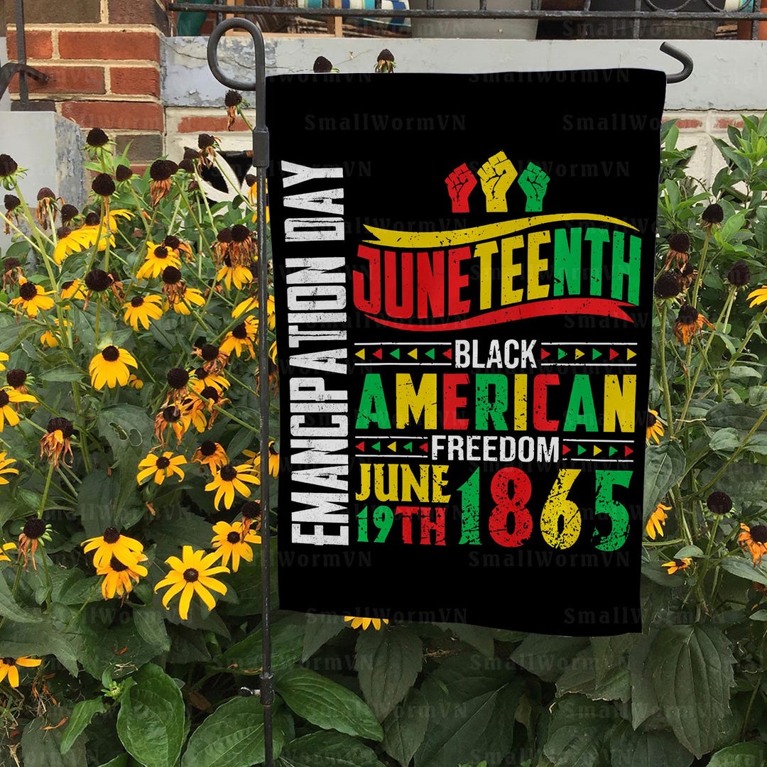 Emancipation Day Black Freedom Flag, Juneteenth 1865 African Fist Flag ...