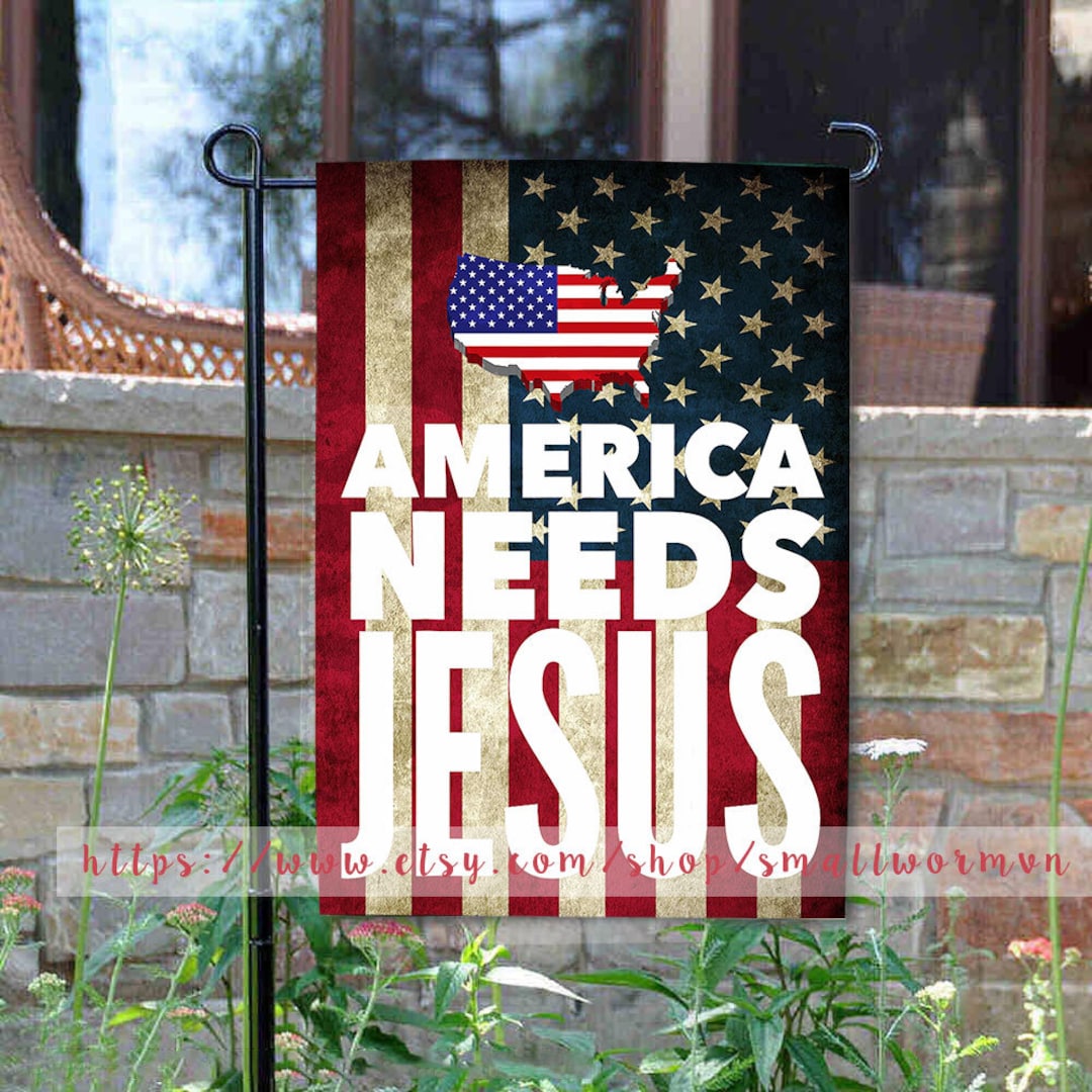 USA Jesus Flag, America Needs Jesus Christian Salvation Gospel Bible ...