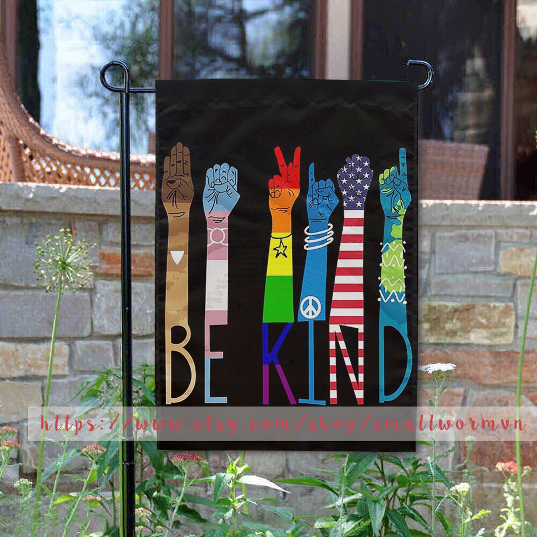 Be Kind Welcome Flag, Black Lives Matter Garden Flag, Justice Flag ...