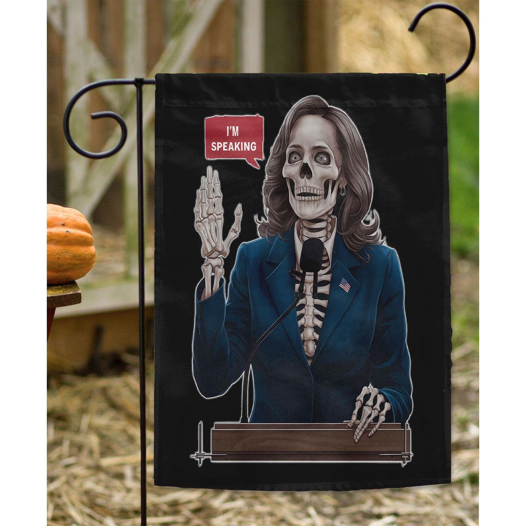 Skeleton Kamala Harris I'M Speaking Funny Halloween Flag, Spooky Season ...