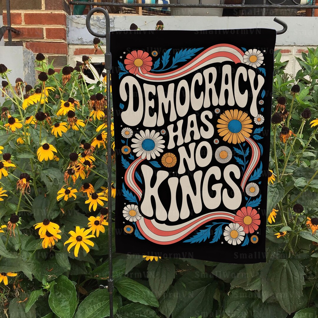 Democracy Has No Kings Flag, Hands off Protest Flag, Resist Subtle Anti ...