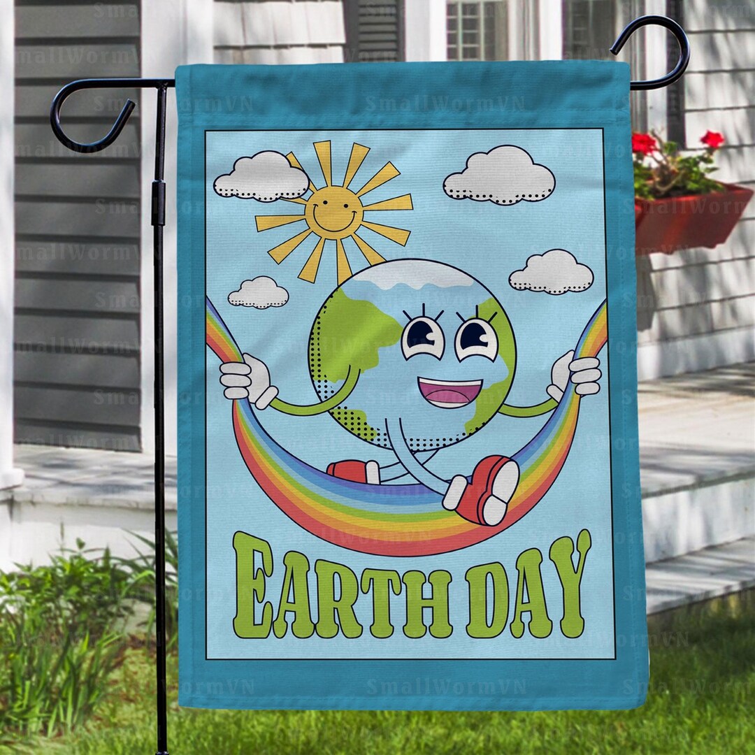Happy Earth Day Flag, Environmental Outdoor Banner, Planet Pride Banner ...
