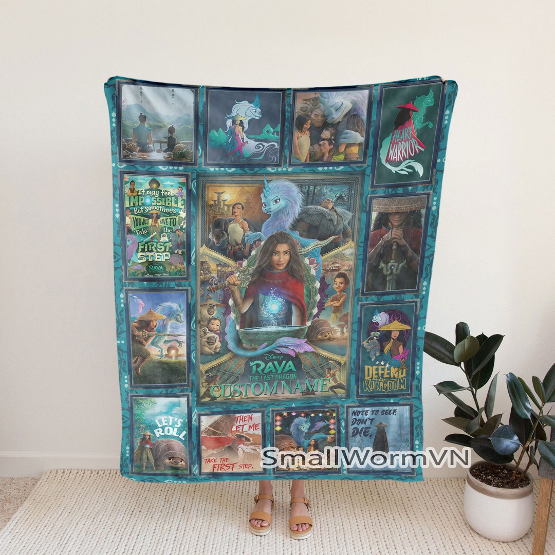 Custom Raya and the Last Dragon Blanket, Disney Princess Raya Birthday ...