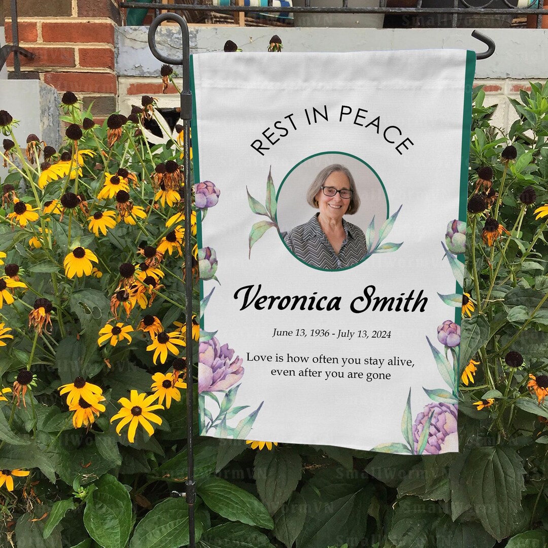 Custom Grandma Rest in Peace Flag, Memorial Garden Flag, Memory Flag ...