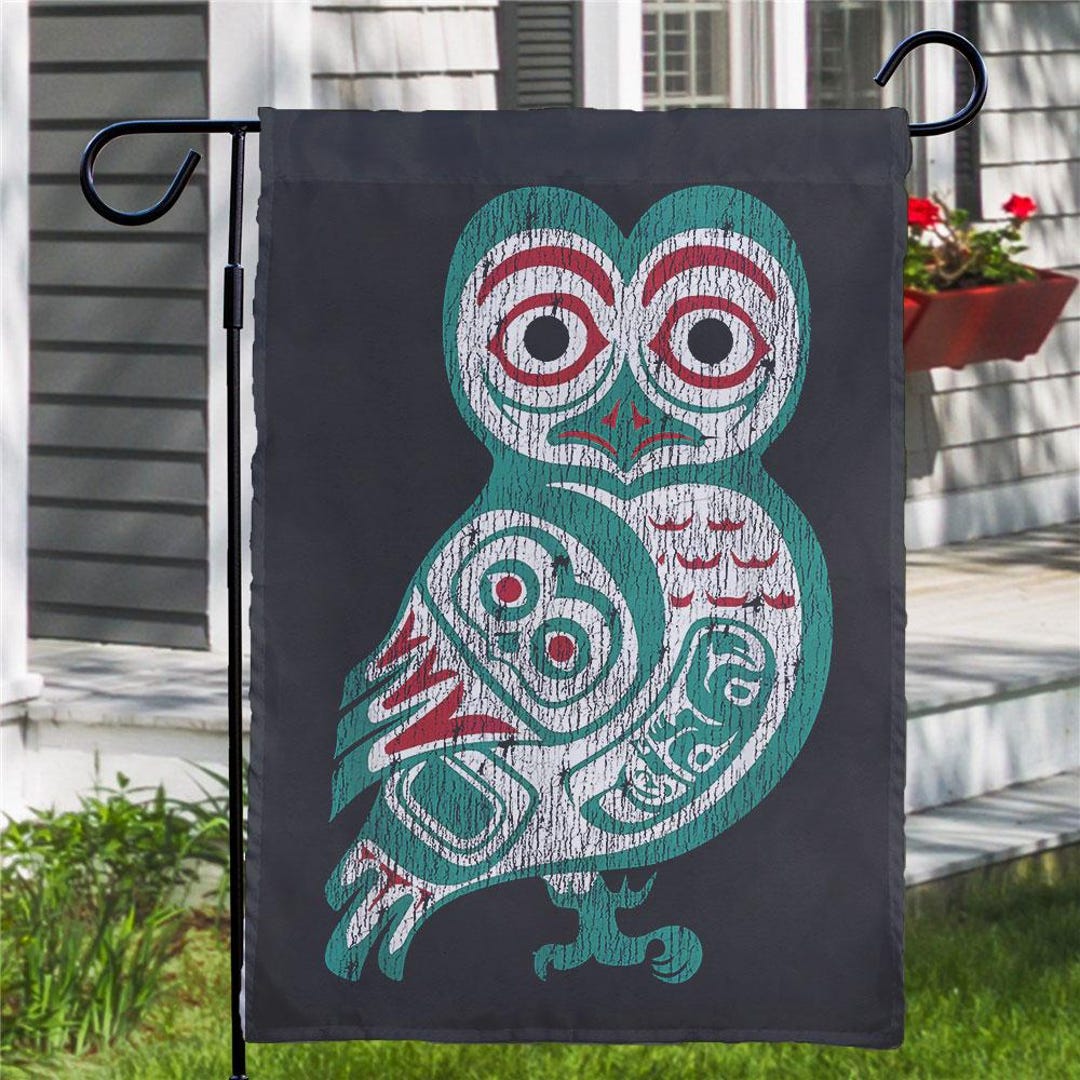 Native American Gift Owl Totem Flag, Indigenous Peoples Day, Native ...