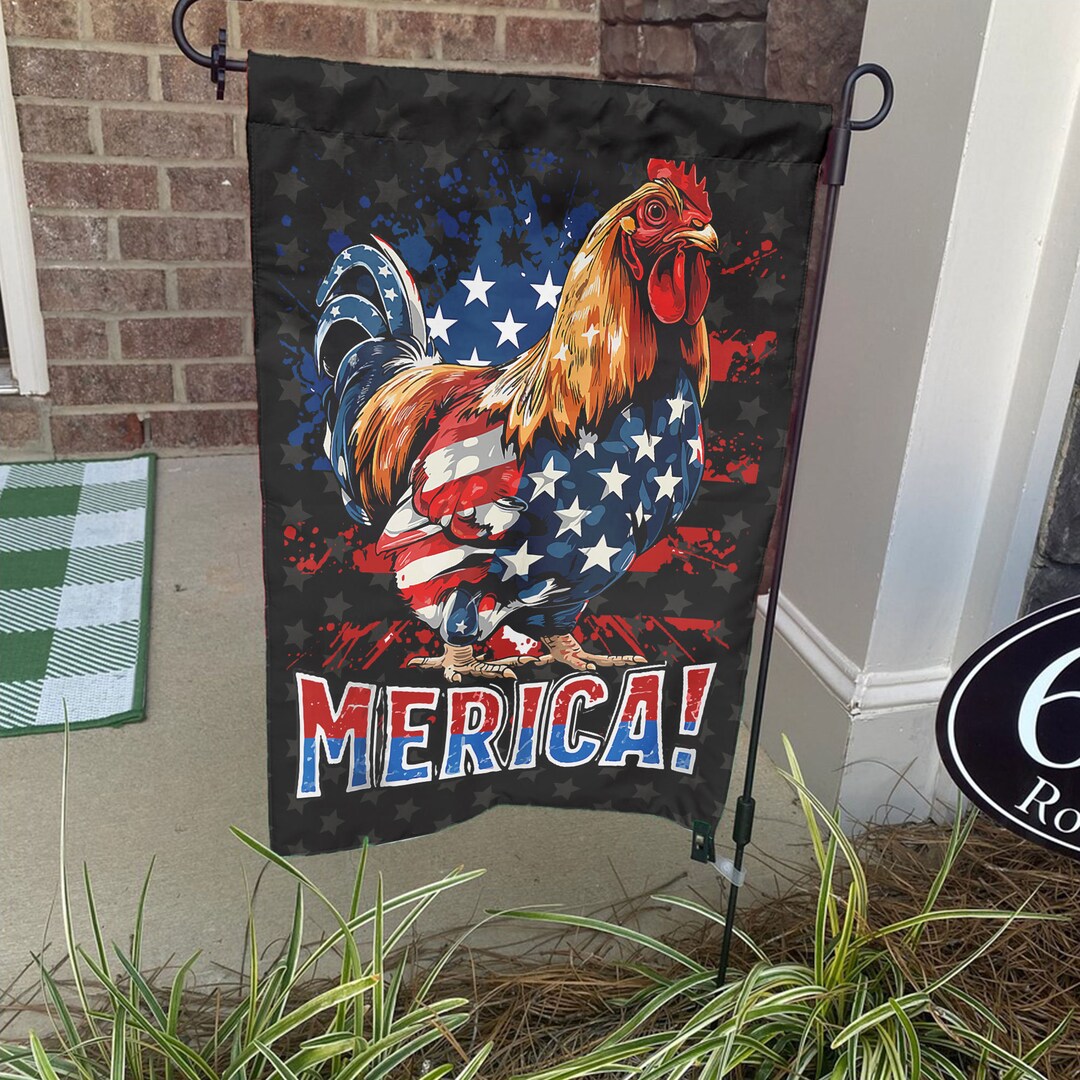 4th of July Merica Chicken American Flag, Chicken Lover Gift, 4th July ...