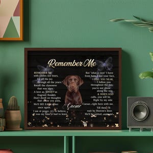 Remember Me Pet Memorial Canvas, Personalized Memorial Canvas Prints ...