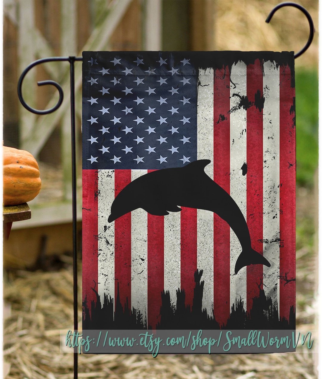 Dolphin USA American Flag 4th of July Patriotic Merica, Happy 4th of ...