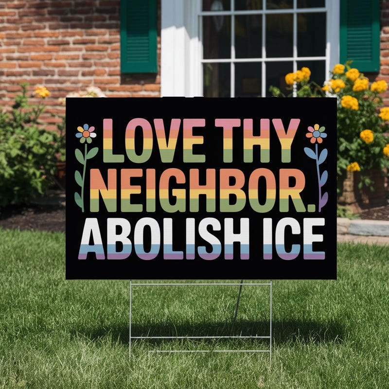 Abolish Ice Yard Flag - Etsy