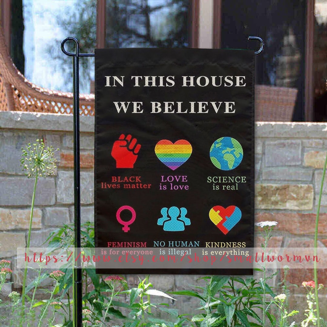 In This House We Believe Flag, Black Lives Matter Flag, Home Decor ...