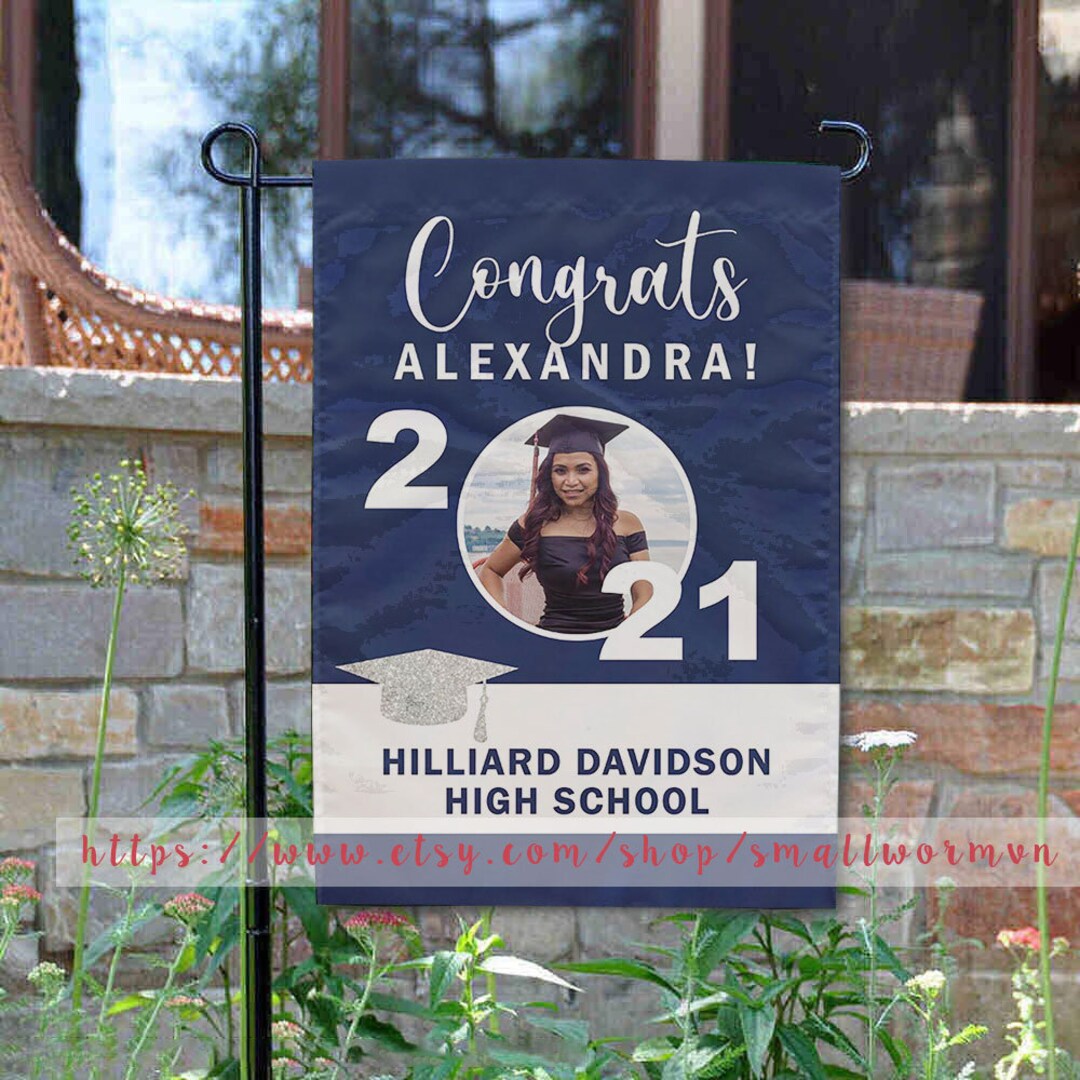 Congrats Class of 2024 Custom Flag, Custom Photo Graduation Flag ...