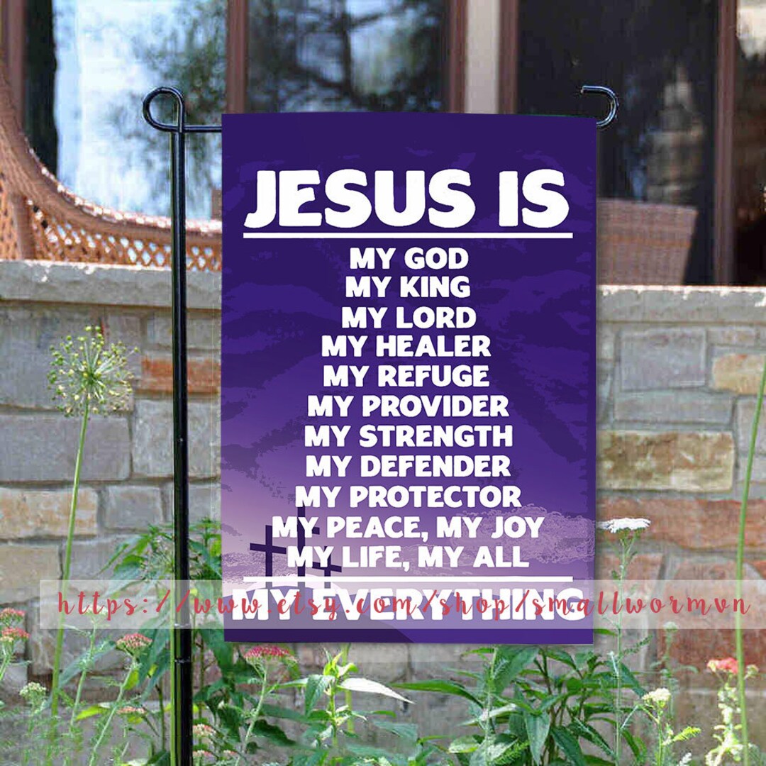 Jesus is My God Flag, Christian Jesus Flag, Devotee Prayer Bible ...