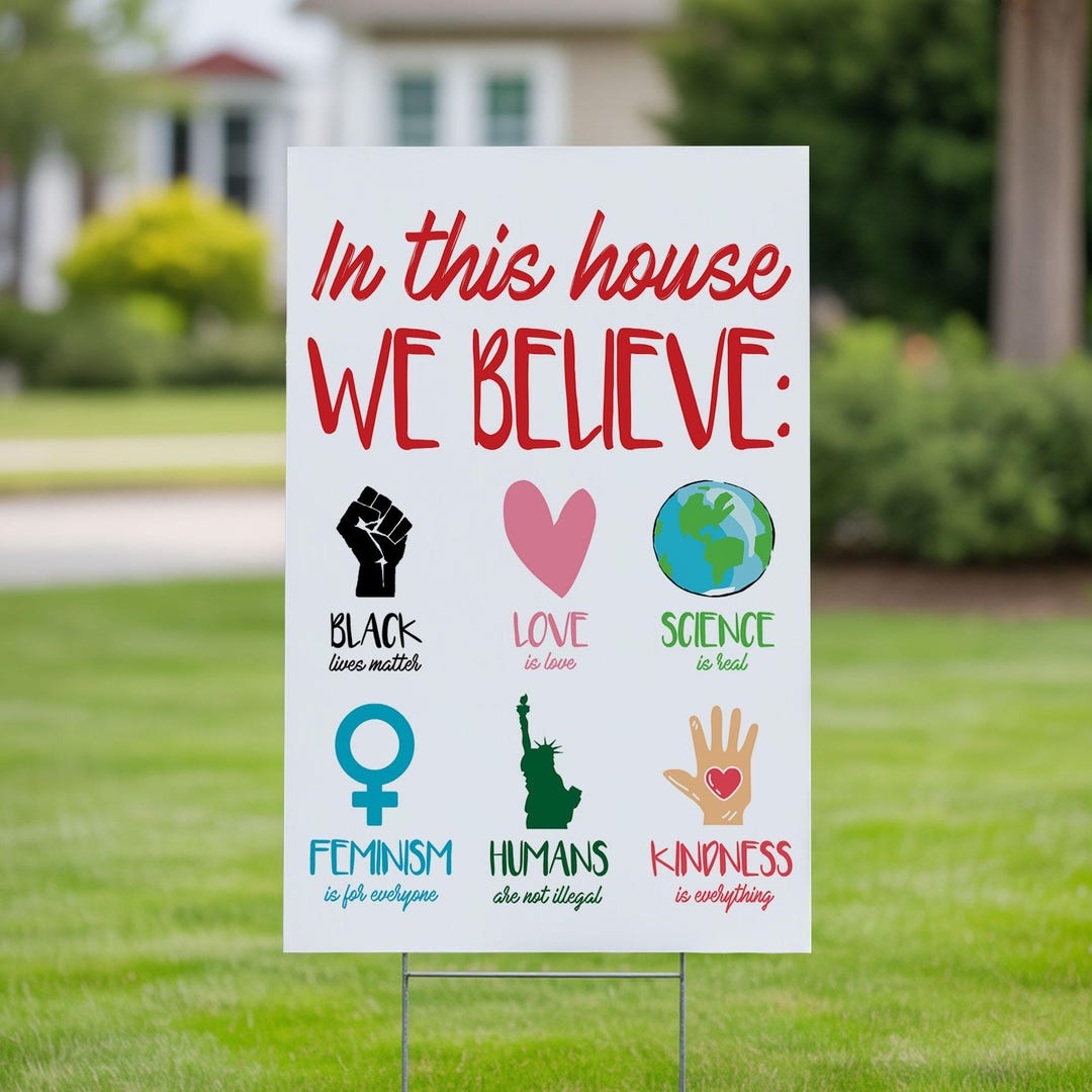 Diversity Inclusion Equity Yard Sign, Social Justice Icon Banner, Human ...