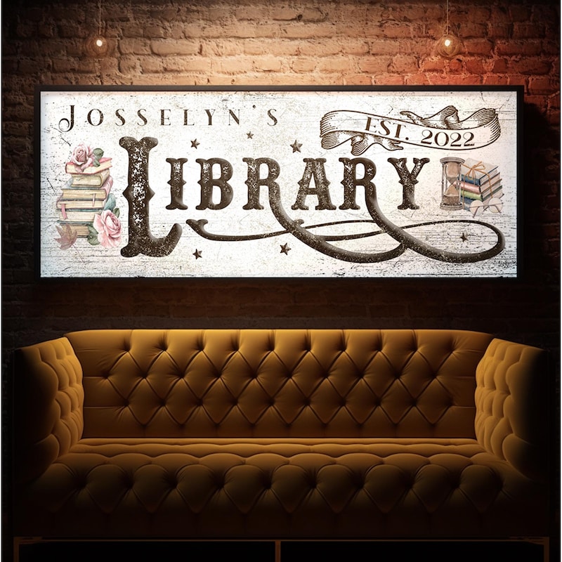 Library Signs - Etsy